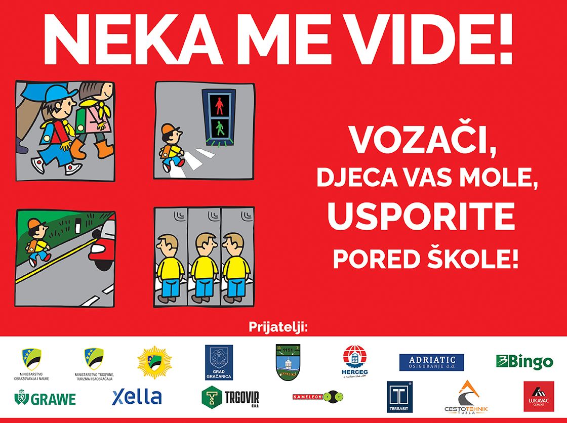 NEKA ME VIDE: Odgovornošću u saobraćaju učinimo da djeca budu što sigurnija