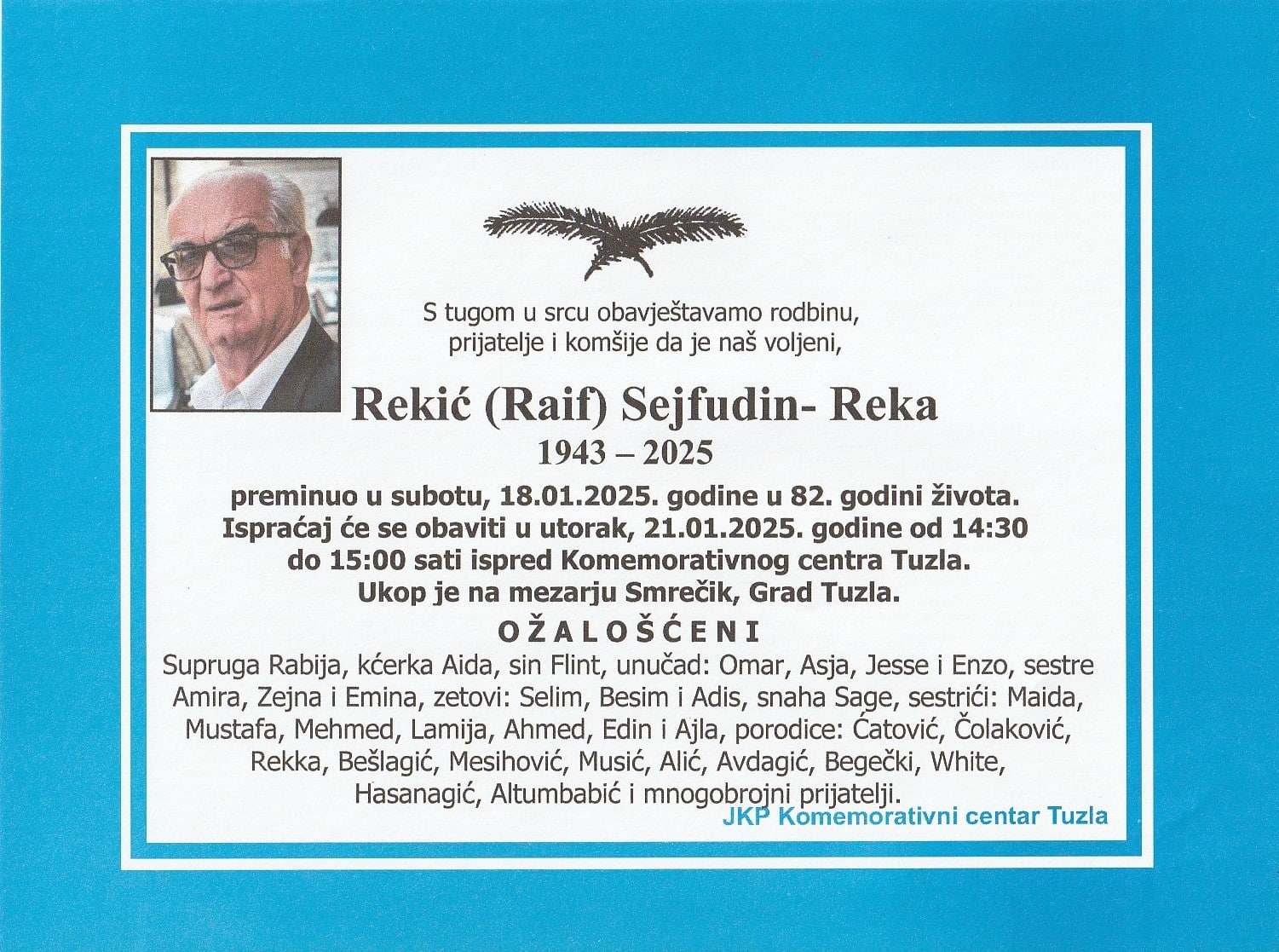 Preminuo je Rekić Sejfudin- Reka